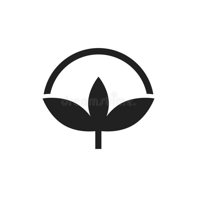 Cotton Web Black Icon Design. Natural Fiber Sign Stock Vector ...