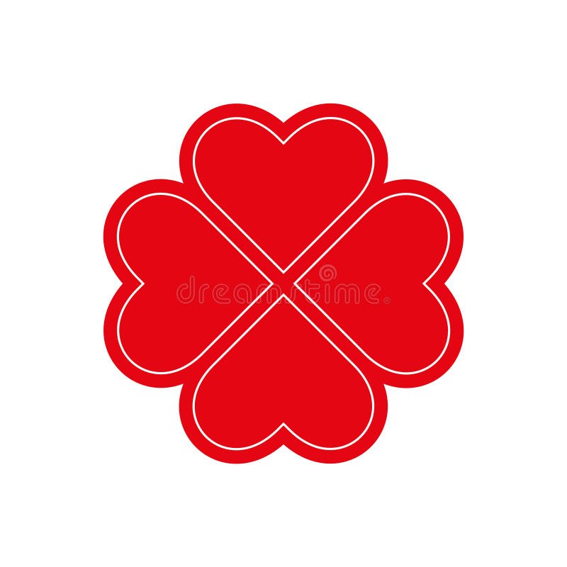 Four Hearts Together Logo Vector Illustration Stock Vector ...
