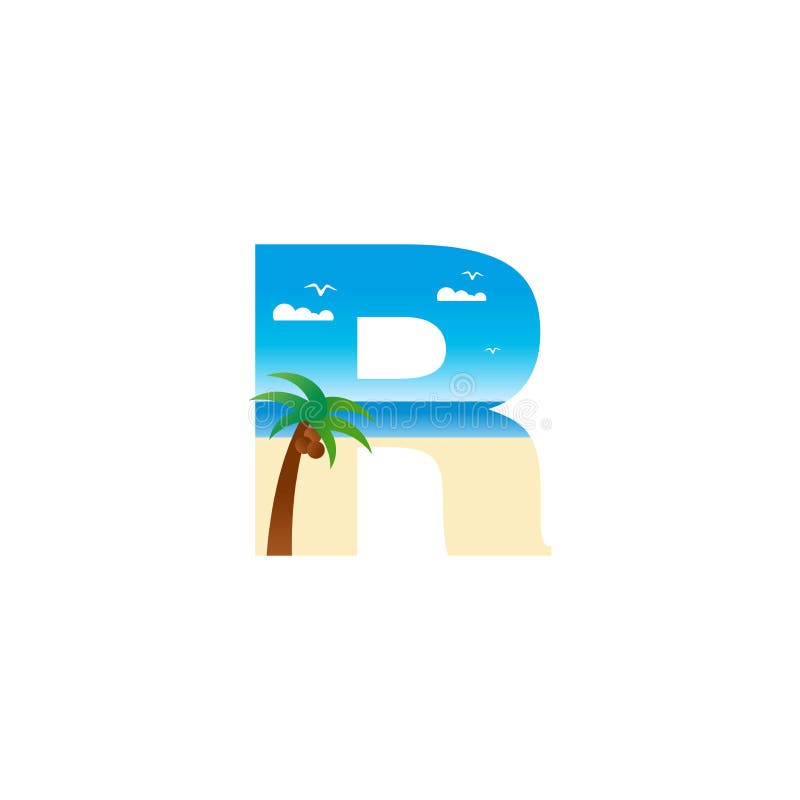 Letter R Beach Logo Stock Illustrations – 140 Letter R Beach Logo Stock ...