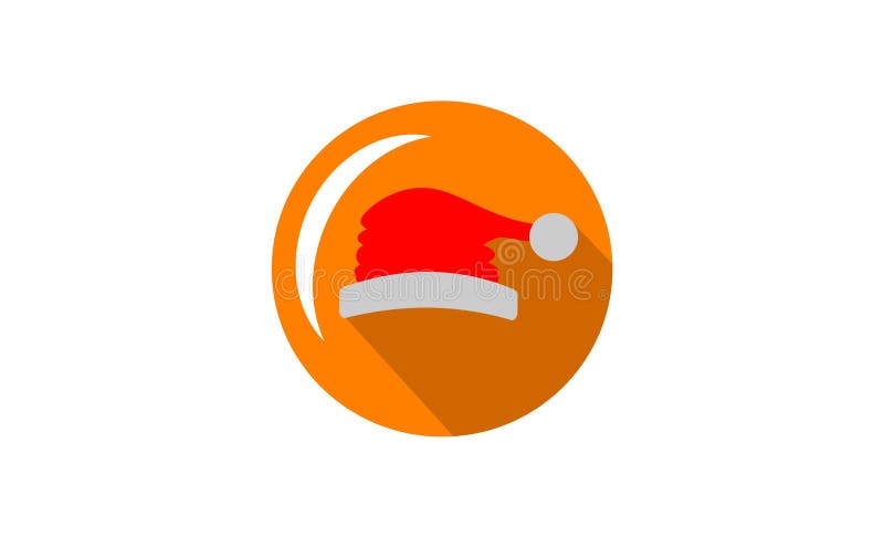 Simple Santa Claus Hat Icon with Ball Stock Vector - Illustration of ...