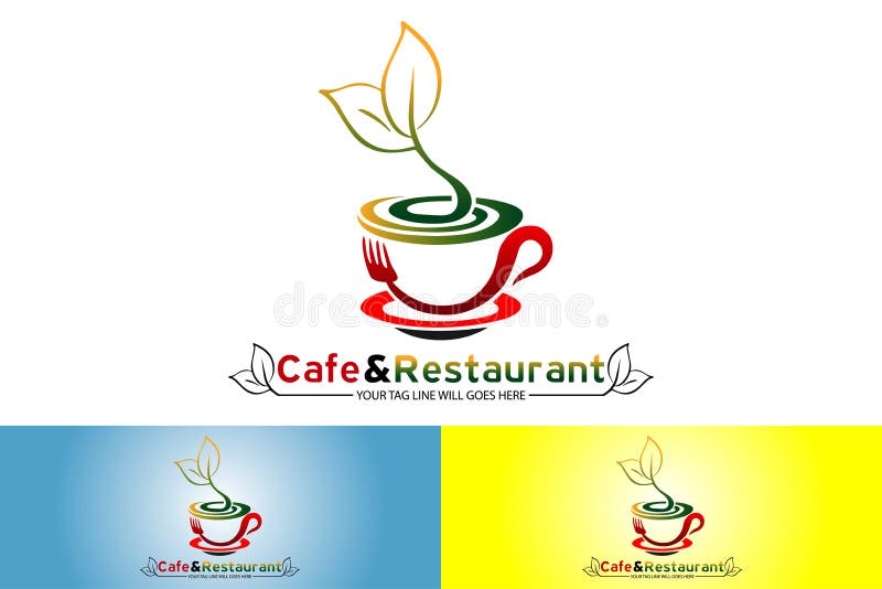 Cafe and Restaurant Logo Icon Stock Vector - Illustration of icon ...