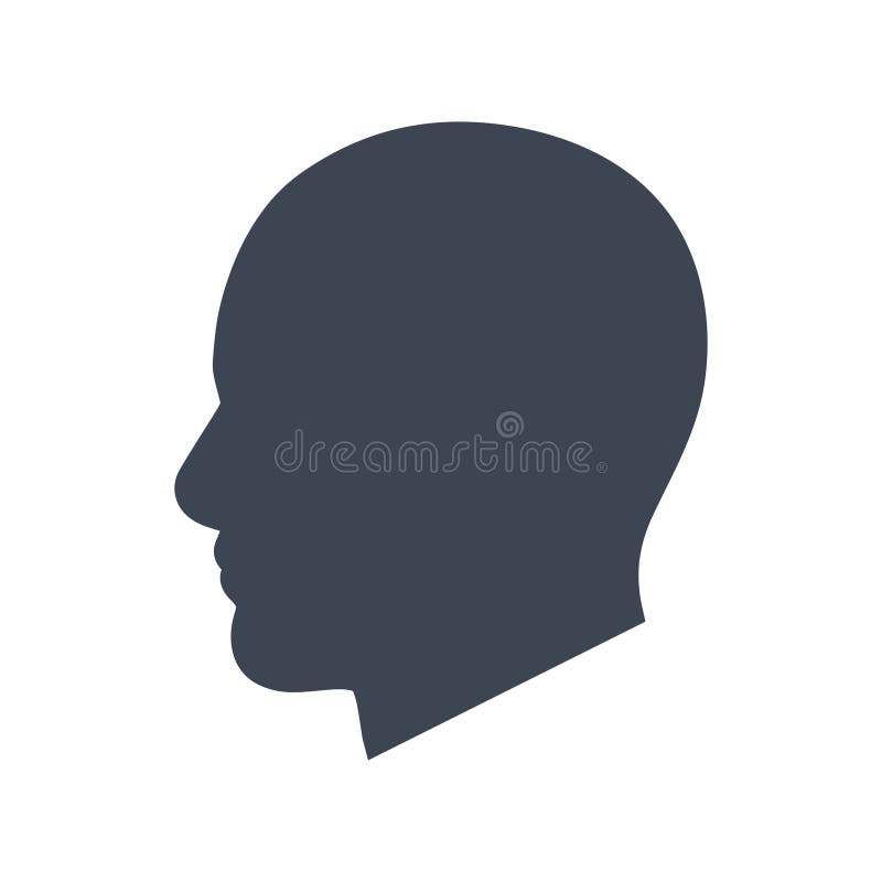 Man Head Icon Vector Graphic Stock Vector - Illustration of black ...
