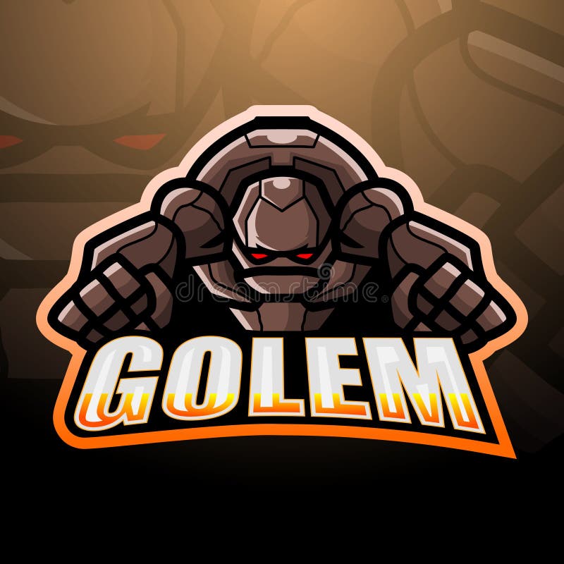 Golem Mascot Esport Logo Design Stock Vector - Illustration of monster ...