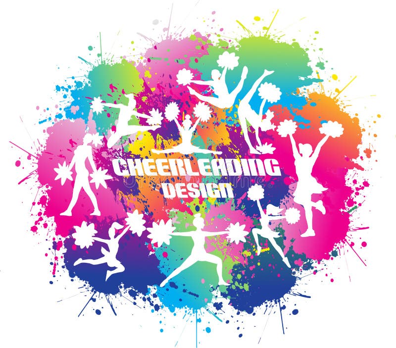 Cheerleading Logo Design. Colorful Sport Background. Website Landing ...