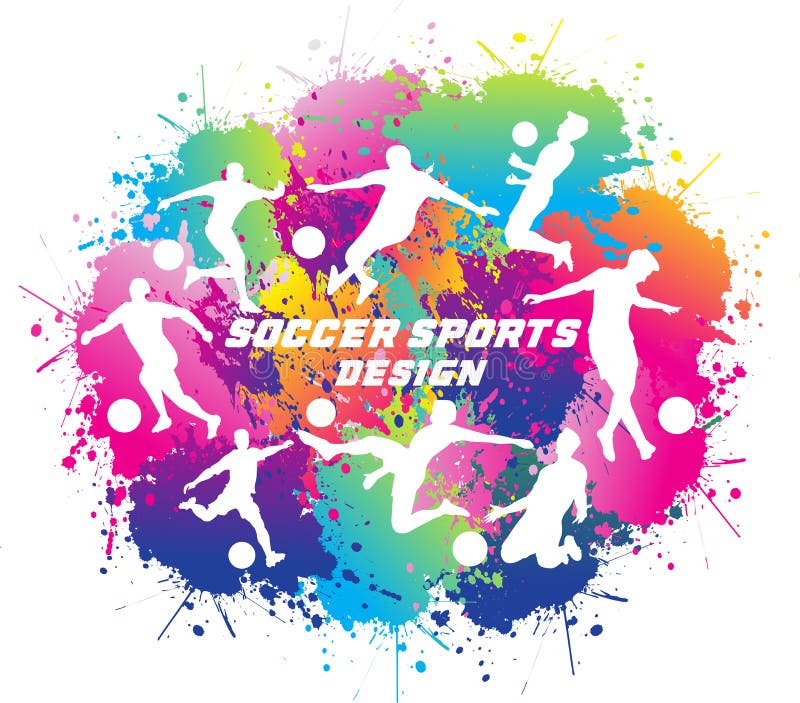 Colorful Football with Colorful Powder Explosion Generative AI Stock ...