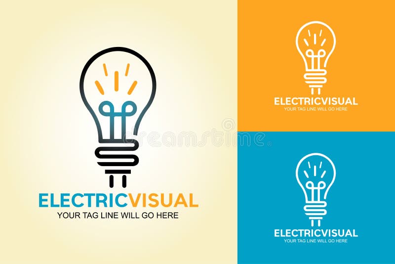 Electric Logo Vector Idea Concept Stock Vector - Illustration of light ...