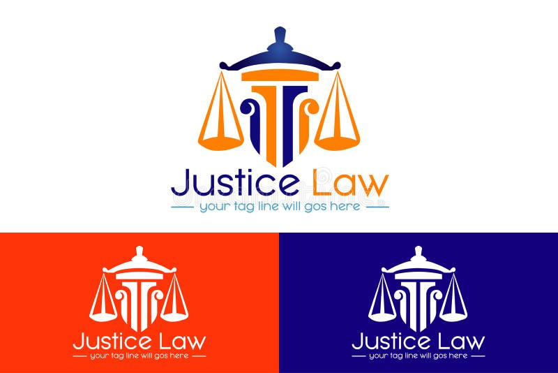 Justice Law Logo Design Template Stock Vector - Illustration of justice ...