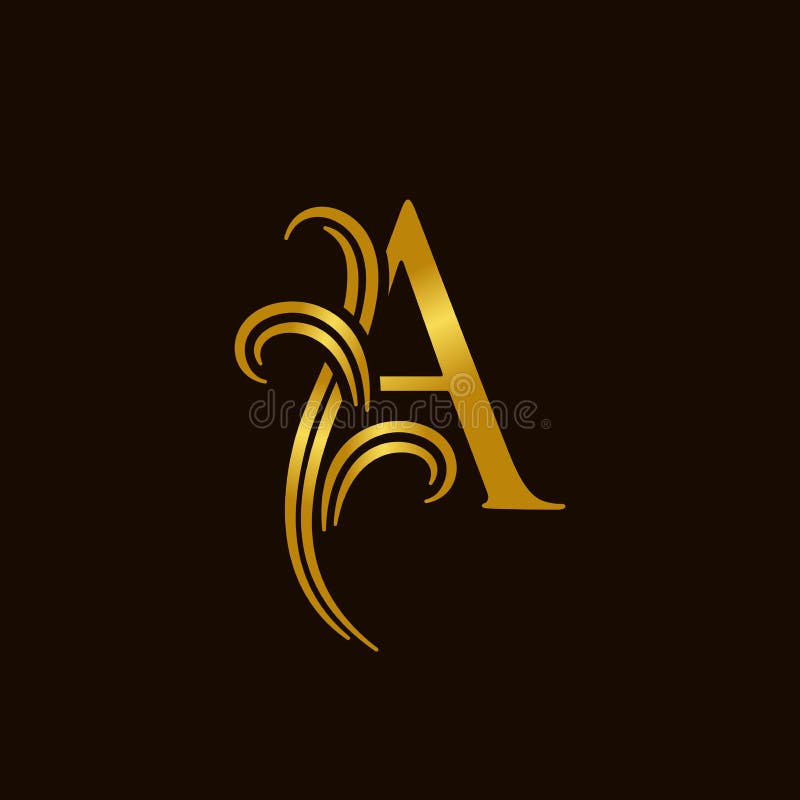 S And A Initial Golden Logo. SA - Metallic 3d Icon Or Logotype Template ...