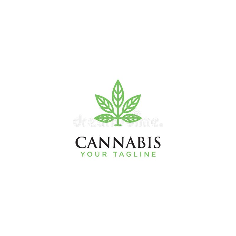 Marijuana Design Logo Health Icon, Vector Template Stock Vector ...
