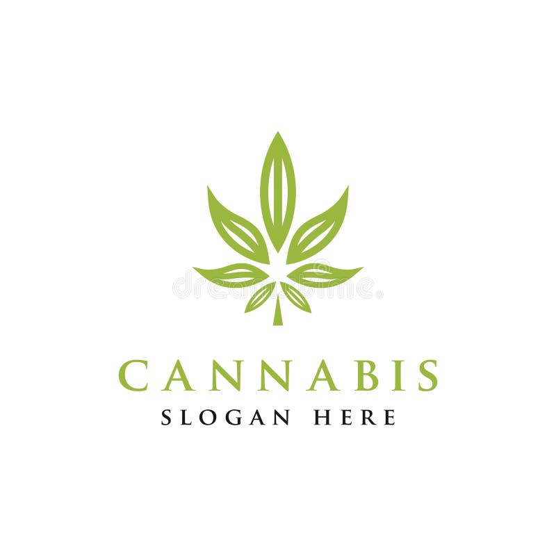 Marijuana Design Logo Health Icon, Vector Template Stock Illustration - Illustration of creative ...