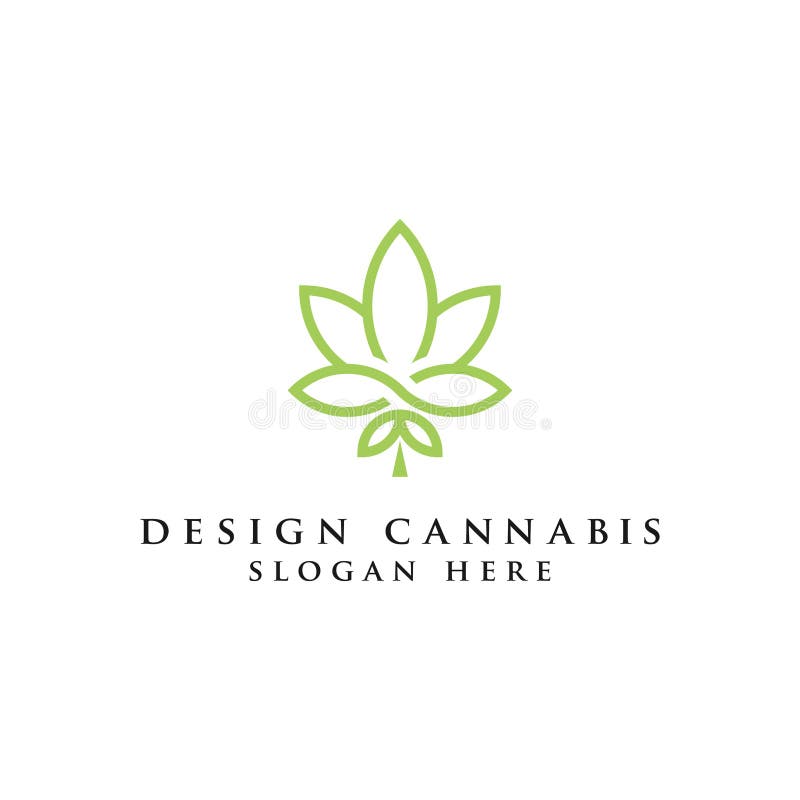 Marijuana Design Logo Health Icon, Vector Template Stock Vector ...