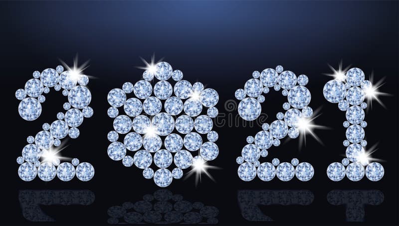 Diamond New 2021 Year Invitation Card, Vector Stock Vector ...