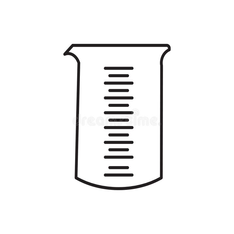 Measuring Cup Icon Outline Vector. Isolated on White Background Stock ...