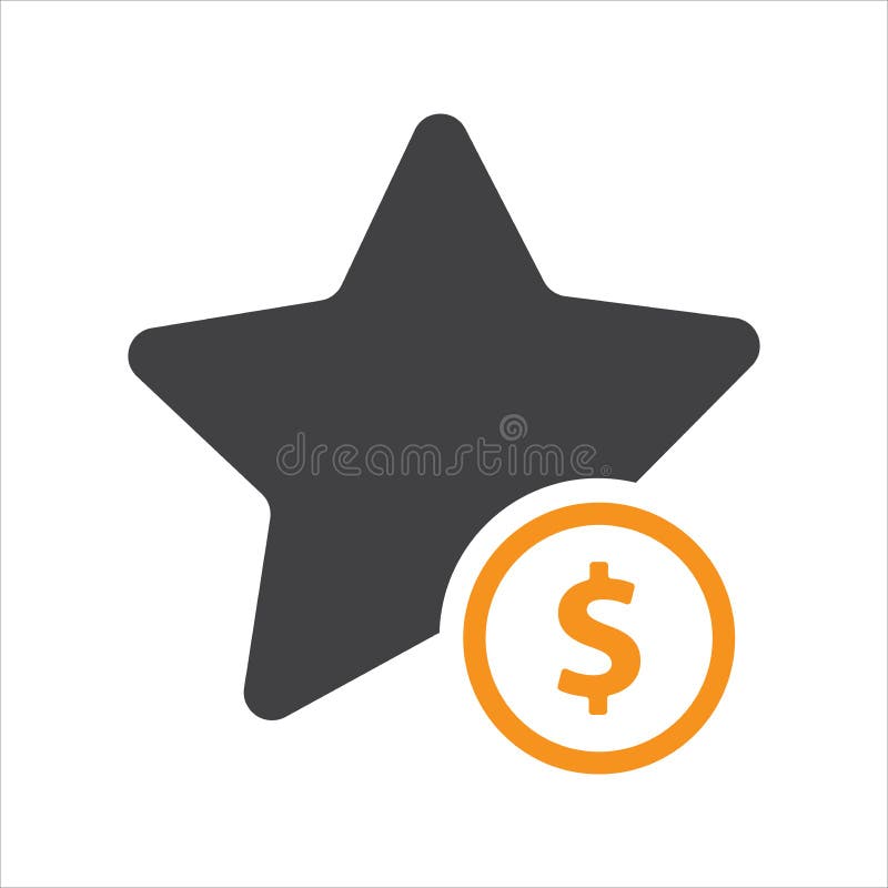 Star Money Icon Concept. Flat Design Style Icon Stock Vector ...