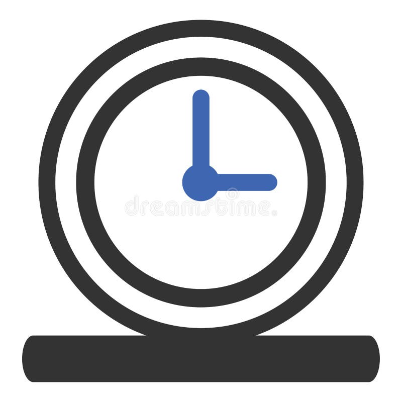 Blue Button with a Symbol of Time Stock Vector - Illustration of watch ...
