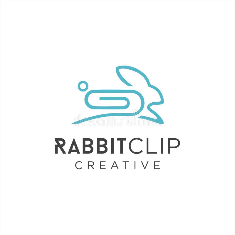 Bunny Logo Line Art Icon Design Template. Rabbit Logo Outline Vector ...