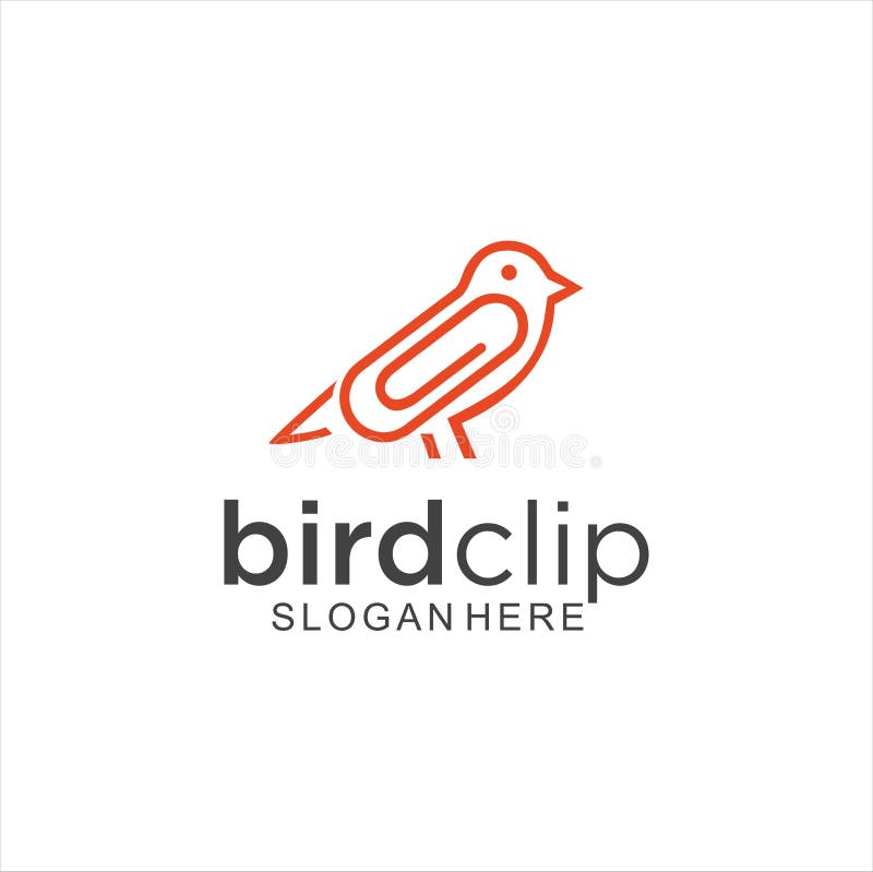 Bird Clip Logo Idea Icon Design Stock Vector. Animal Paper Clips Logo ...