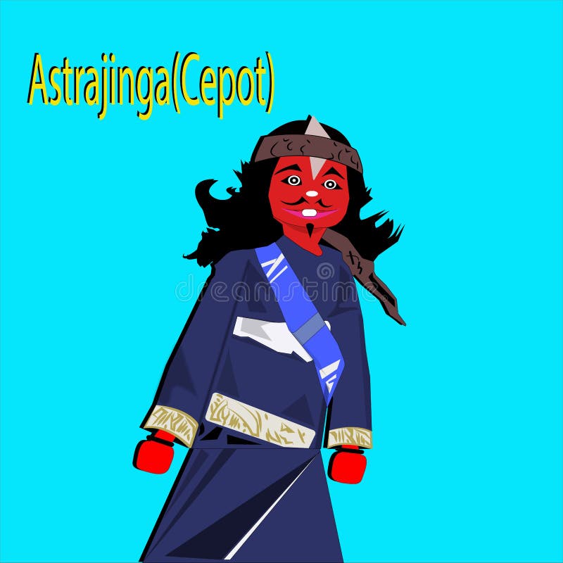 Cartoon Illustration of Astrajinga Puppet Show Stock Vector ...