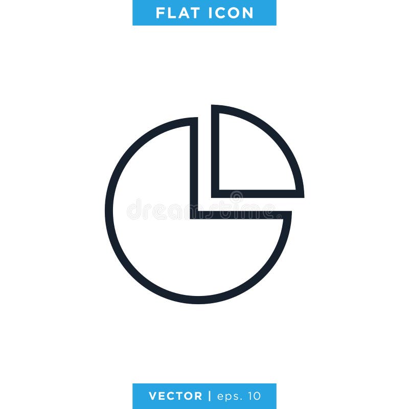 Pie Chart Icon Vector Design Template. Editable Stroke Stock Vector ...