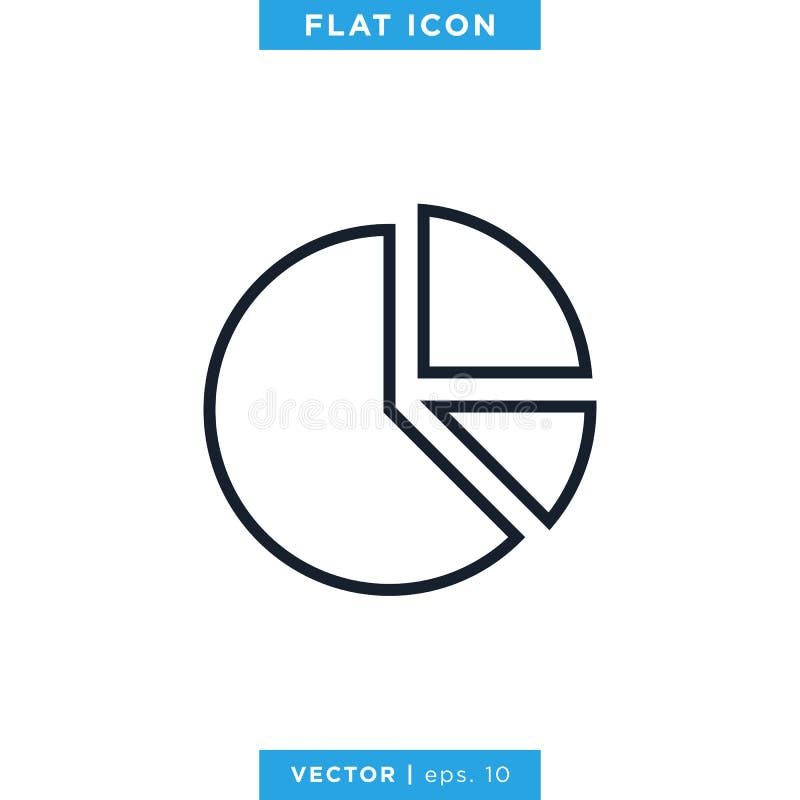 Pie Chart Icon Vector Design Template. Editable Stroke Stock Vector ...