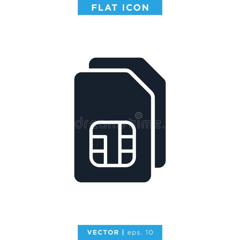 Sim Card Icon Vector Design Template. Stock Vector - Illustration of ...