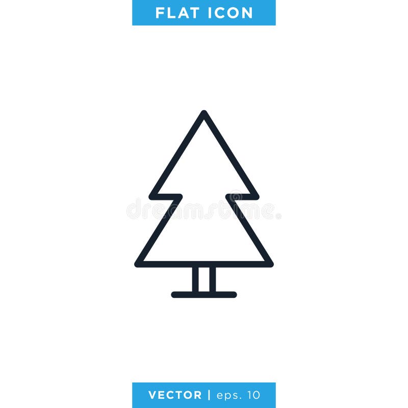 Pine Tree Icon Vector Illustration Design Template. Park Symbol ...
