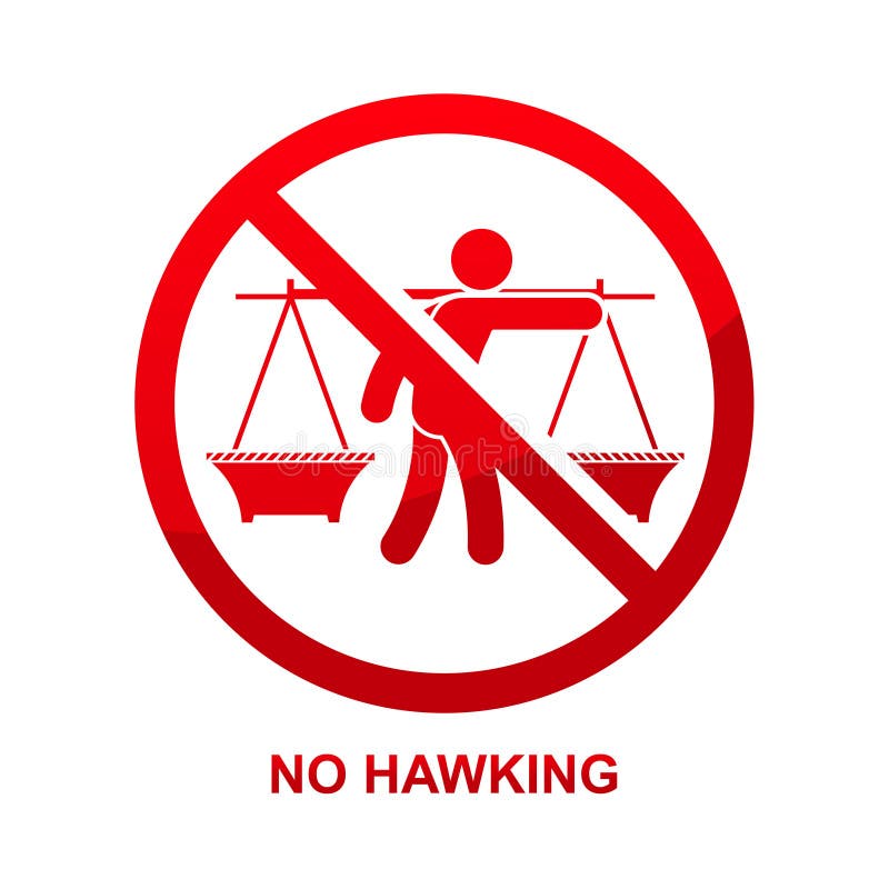 No Hawking Sign Isolated on White Background Stock Vector ...
