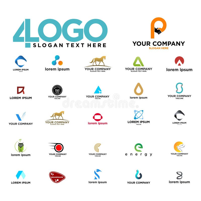 Collection of Logo Design Templates Stock Vector - Illustration of ...