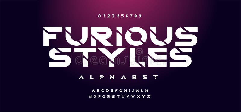 Fast and Furious Style Fonts. Stock Vector - Illustration of modern ...