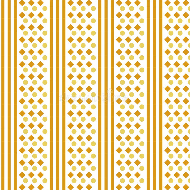 Orange Rhombus and Strips Pattern Stock Illustration - Illustration of ...