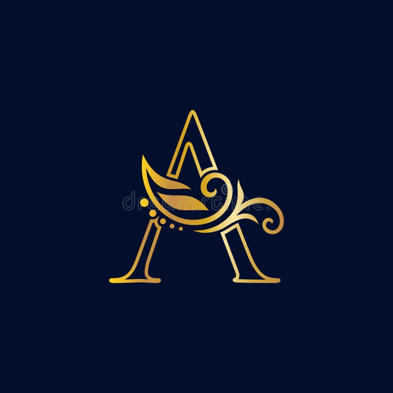 Elegant and Luxury Initial Line a Stock Vector - Illustration of ...