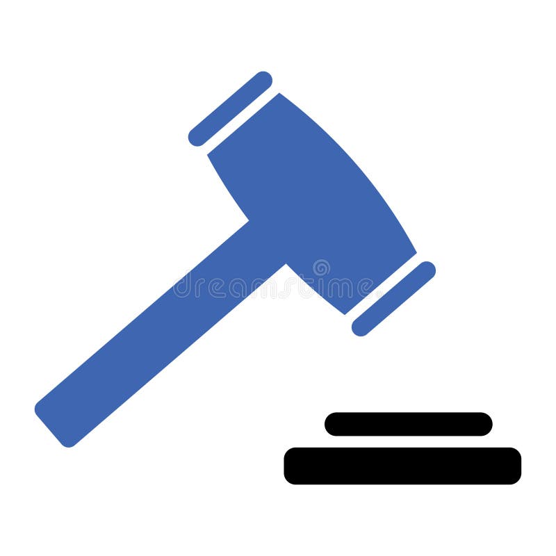 Judgement Symbol Icon Black and Blue Stock Vector - Illustration of ...