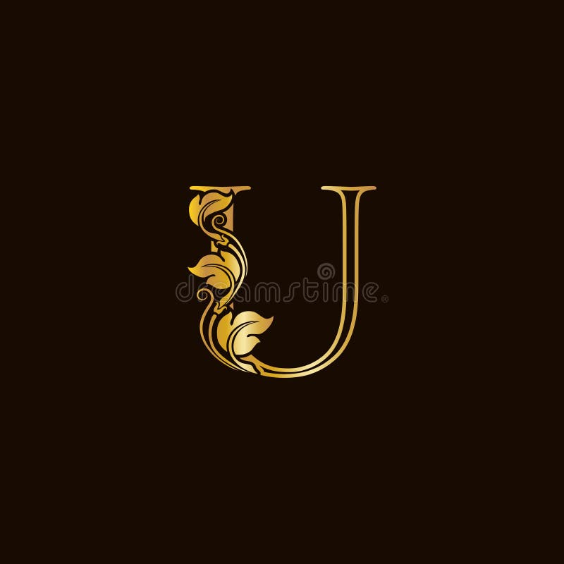 Luxury and Elegant Initial Line U Stock Vector - Illustration of ...