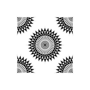 Black White Rangoli Pattern Stock Illustrations – 2,362 Black White ...