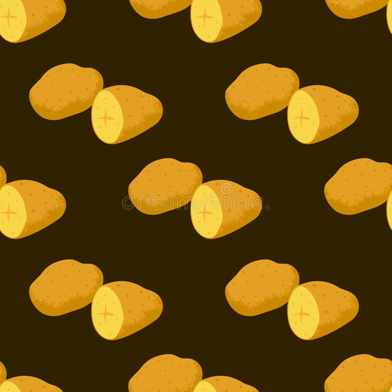 Potato Pattern Seamless. Potatoes Background. Vegetable Texture Stock ...