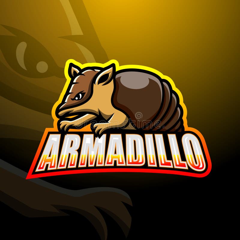 Armadillo Mascot Esport Logo Design Stock Vector - Illustration of baby ...