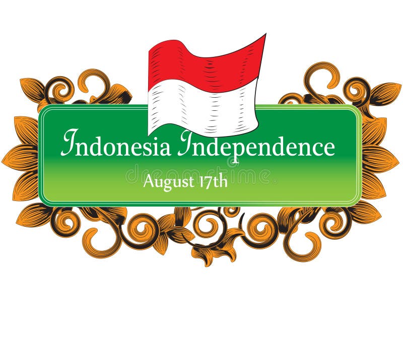 August 17th Indonesia Independence Day Sign Stock Vector - Illustration ...