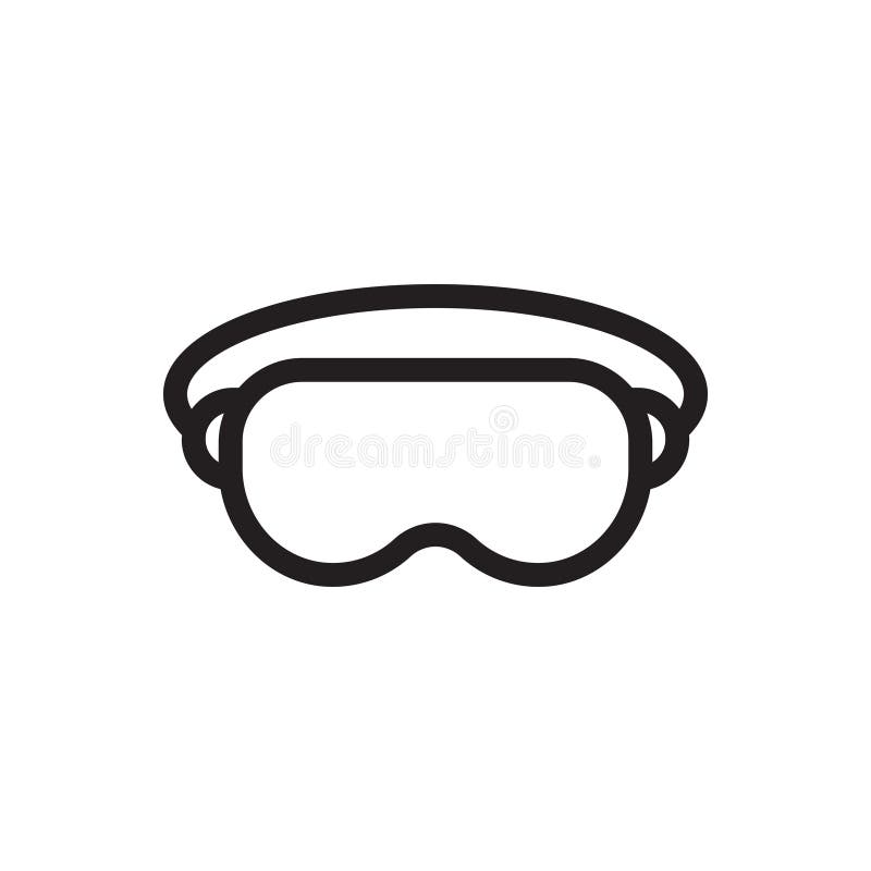 Goggles COVID Protection Equipment Icon Outline Vector. Isolated on ...