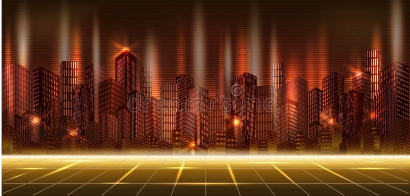 Futuristic City, Abstract Urban Architecture Wallpaper, Cityscape with ...