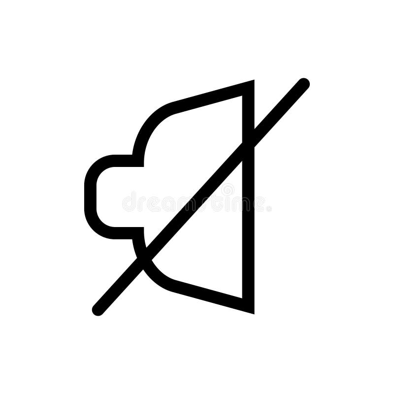 Music off silent icon stock vector. Illustration of silent - 193682663