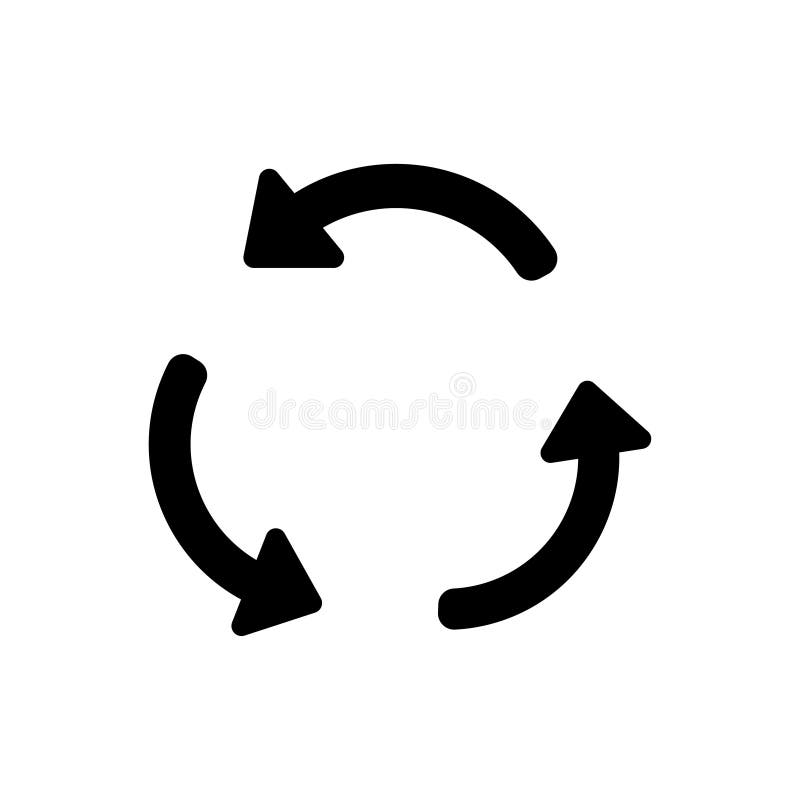 Arrow rounded icon black stock vector. Illustration of concept - 193732826