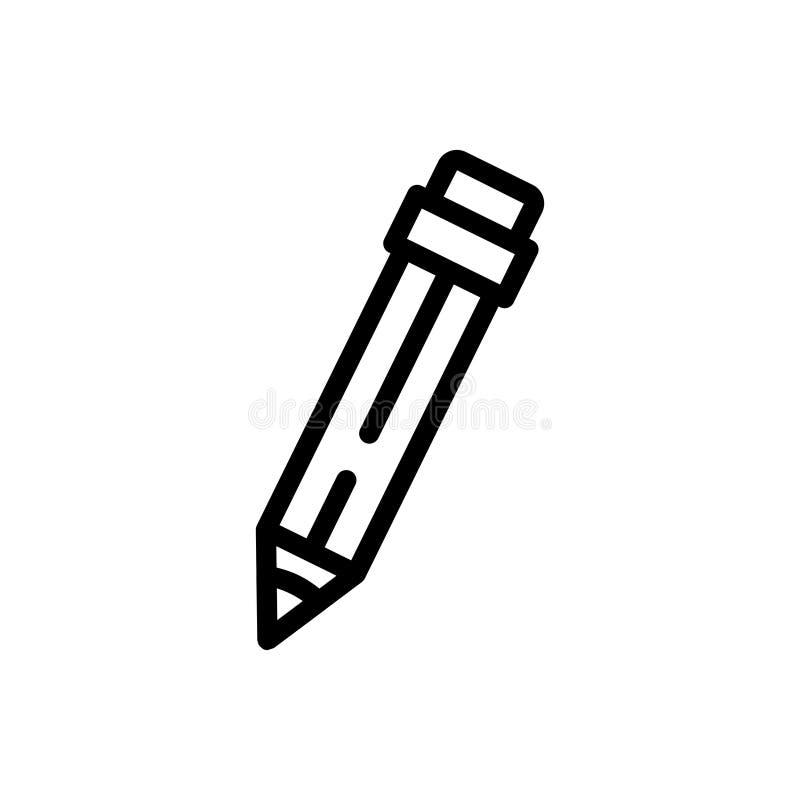 Pencil Back To School Icon Outline Vector. Isolated on White Background ...