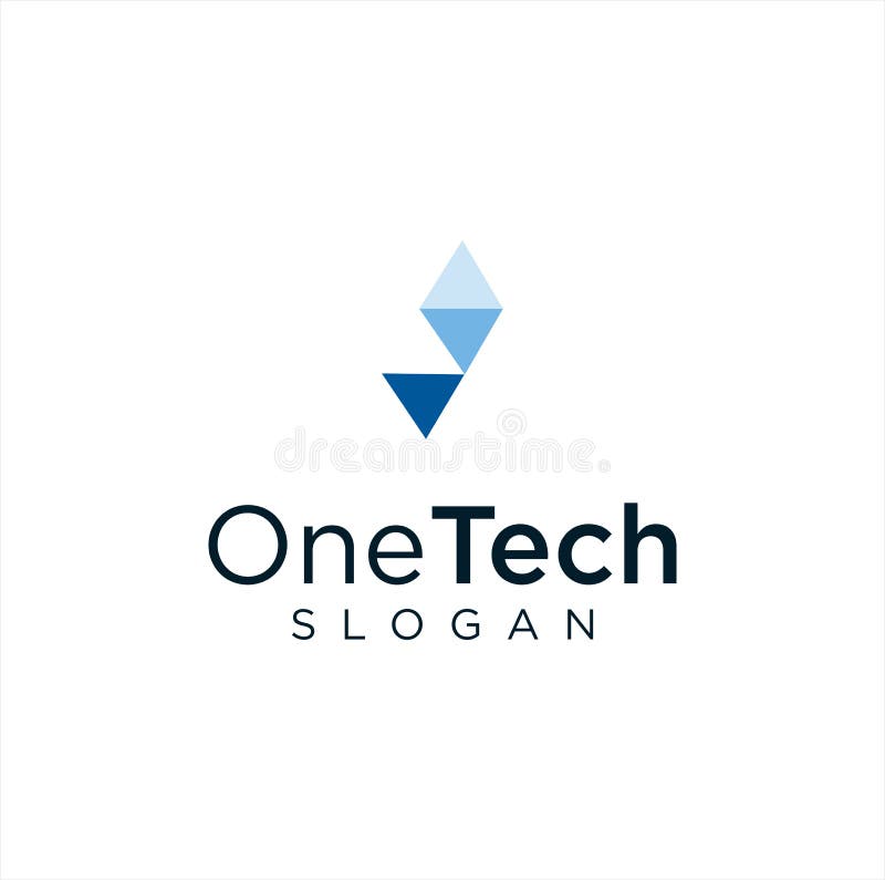 Abstract One Tech Logo Polygon Colorful Design Vector Stock Template ...
