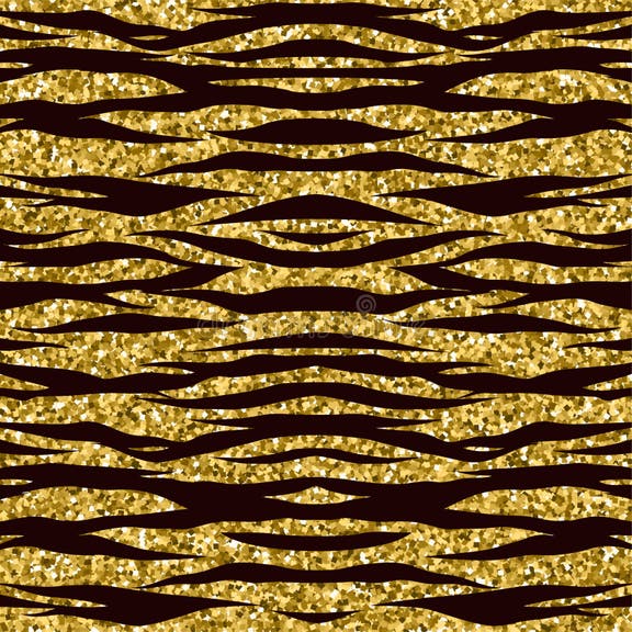 Animal Prints Sparkling Gold Glitter Stock Vector - Illustration of ...