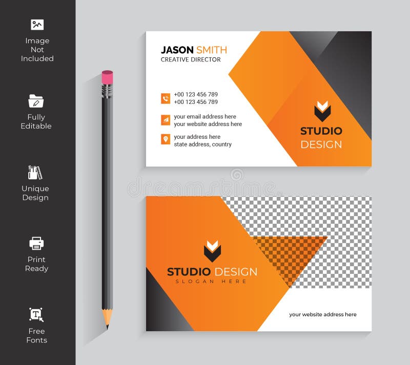 Modern Presentation Card with Company Logo. Vector Business Card ...