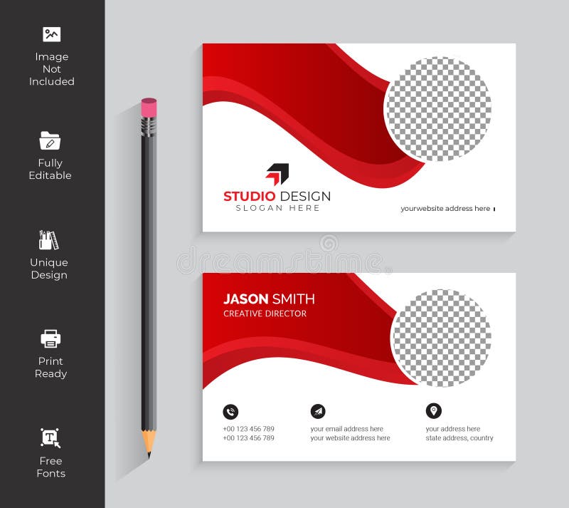 Modern Presentation Card with Company Logo. Vector Business Card ...
