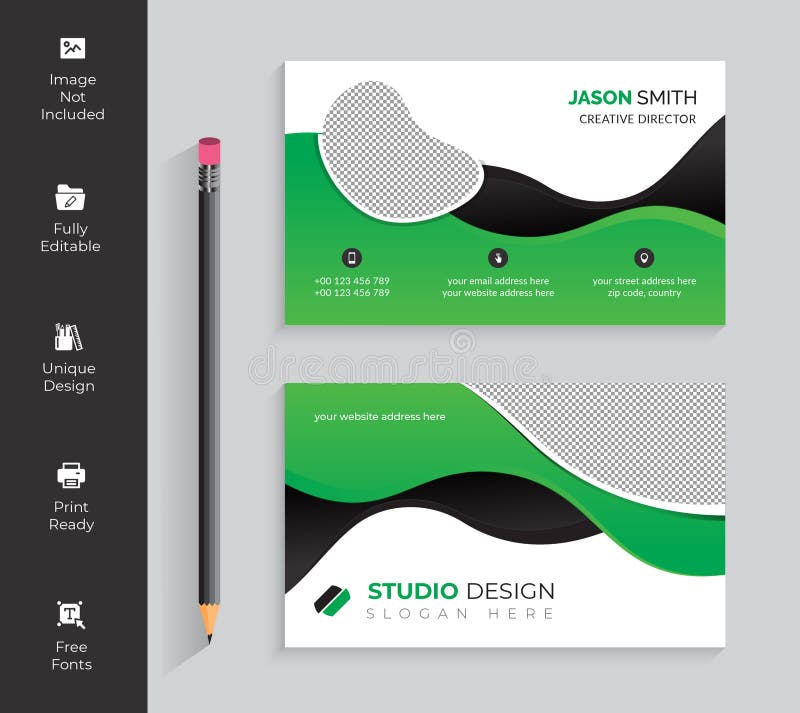 Modern Presentation Card with Company Logo. Vector Business Card ...