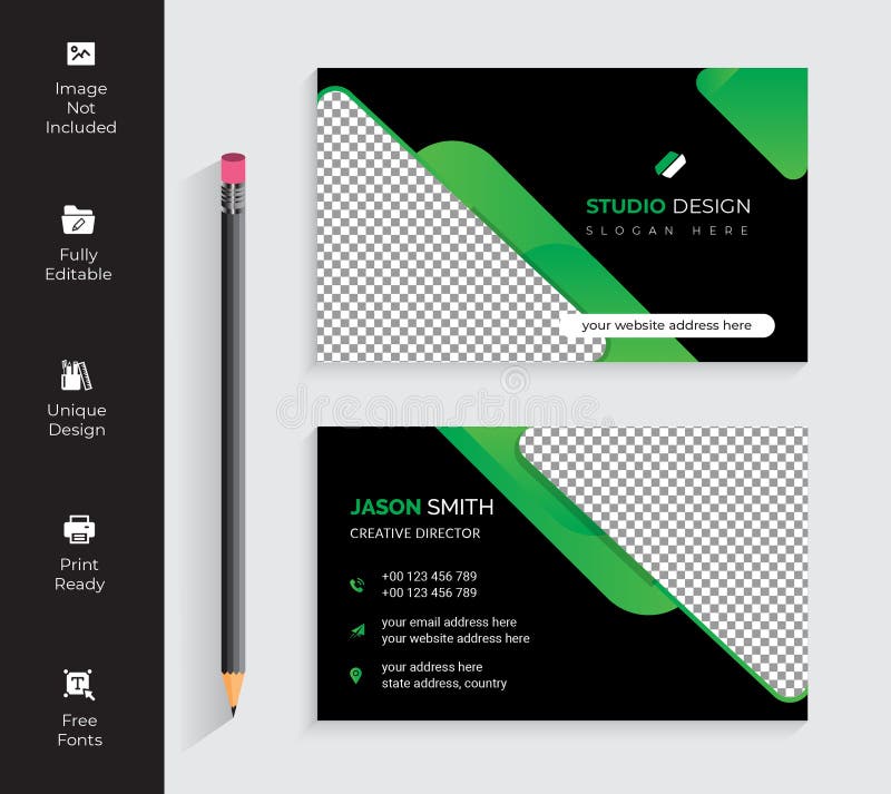 Modern Presentation Card with Company Logo. Vector Business Card ...
