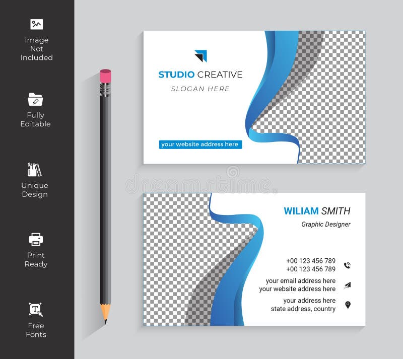 Modern Presentation Card with Company Logo. Vector Business Card ...