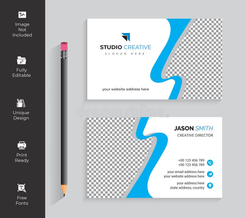 Modern Presentation Card with Company Logo. Vector Business Card ...